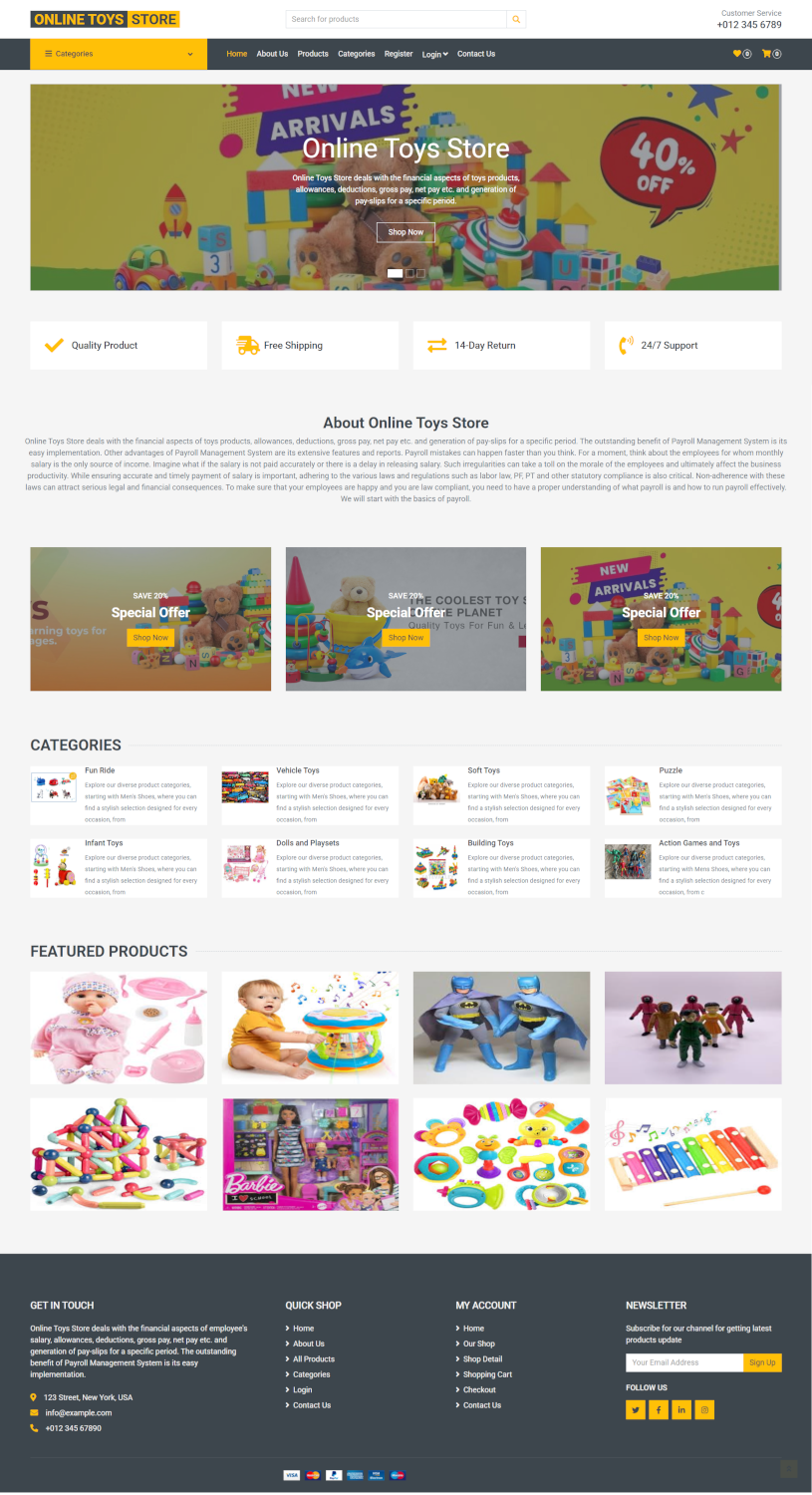 Online Toys Store using Python Django and MySQL - Source Code Documentation