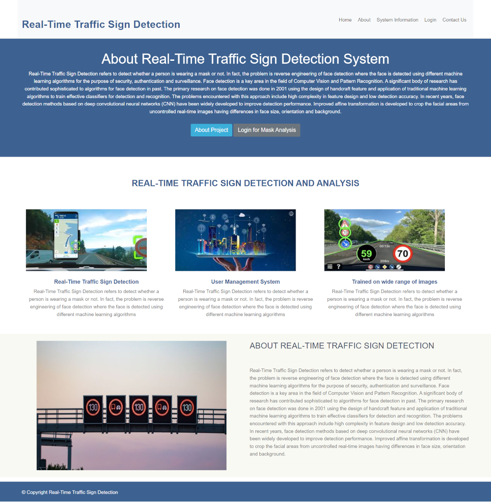 Real Time Traffic Sign Detection Using Python Machine Learning Ai And Mysql Projects Free Source