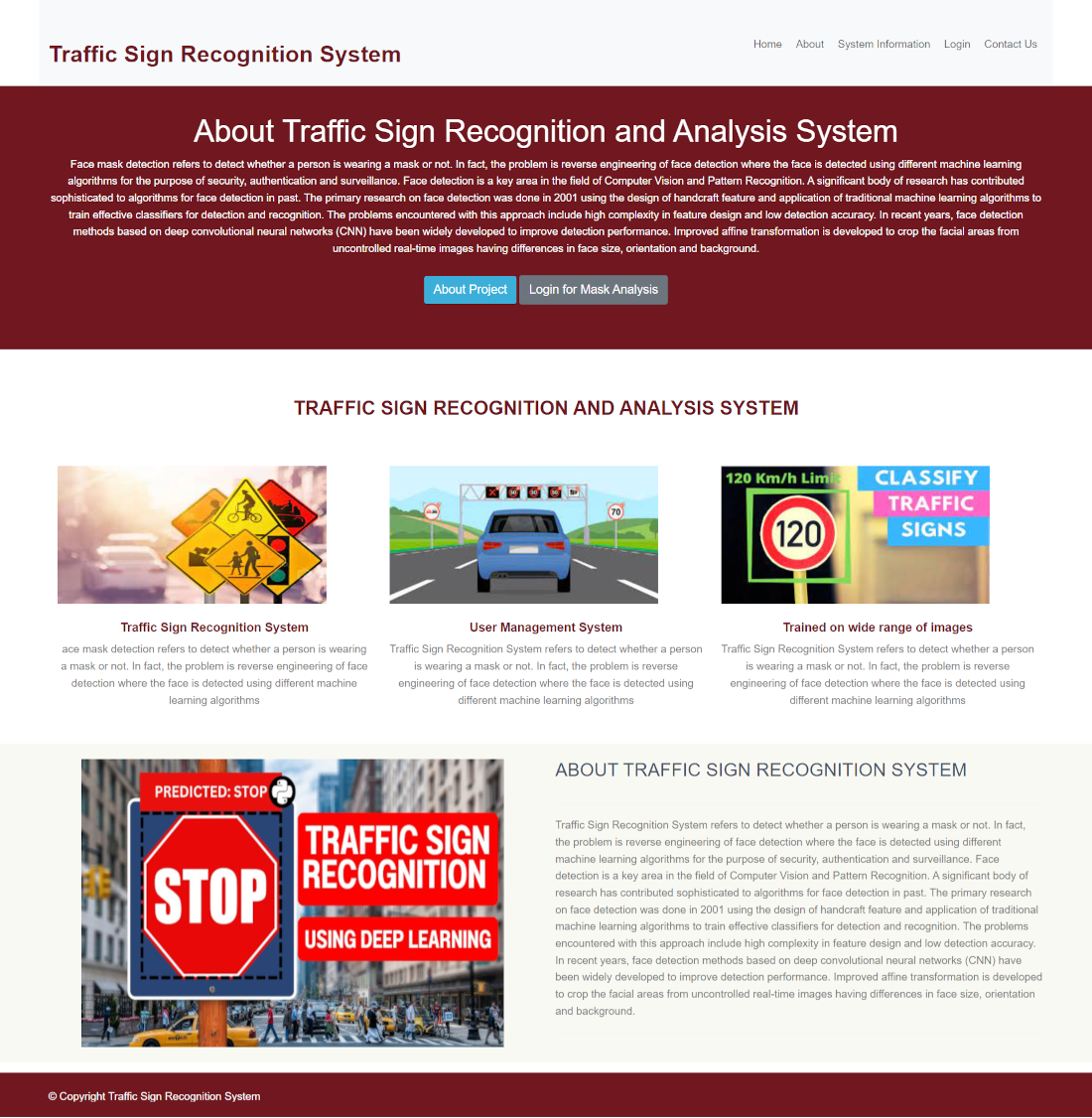 Traffic Sign Recognition System Using Python Machine Learning Ai And Mysql Projects Free