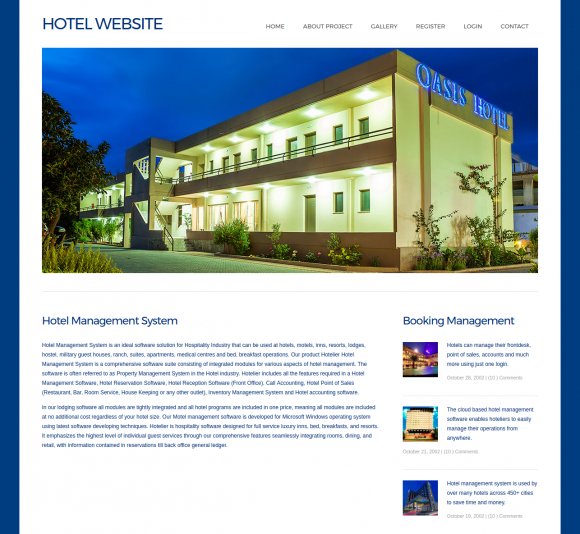 Hotel Website | FreeProjectz