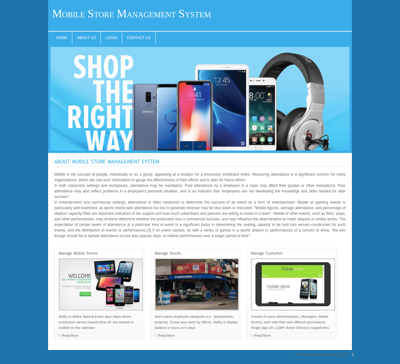 Mobile Store Management System Php Mysql Project Freeprojectz