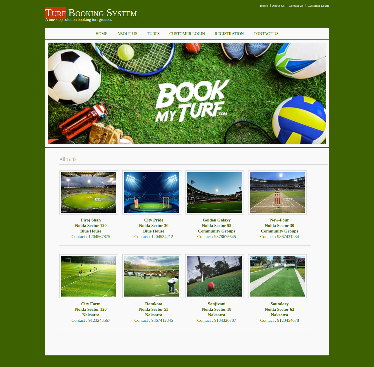 Turf Booking System Java Jsp Mysql Free Source Code Documentation Freeprojectz